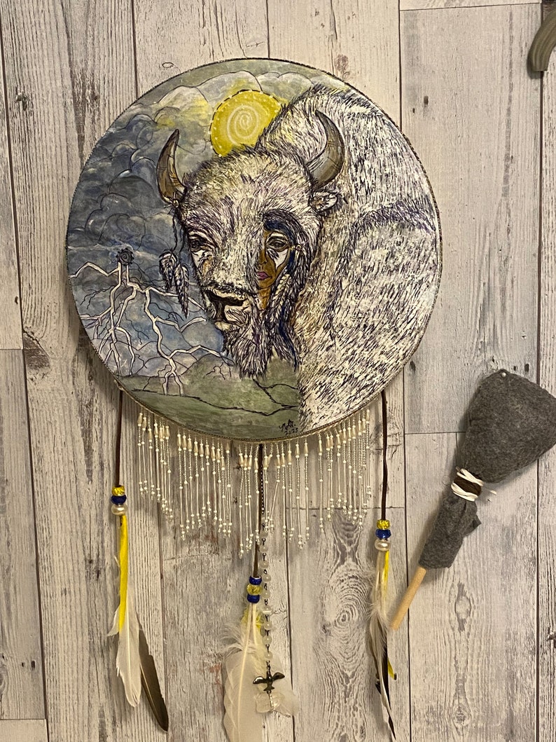 Original Art Works on Indigenous Hand Drum Metis Medicine - Etsy