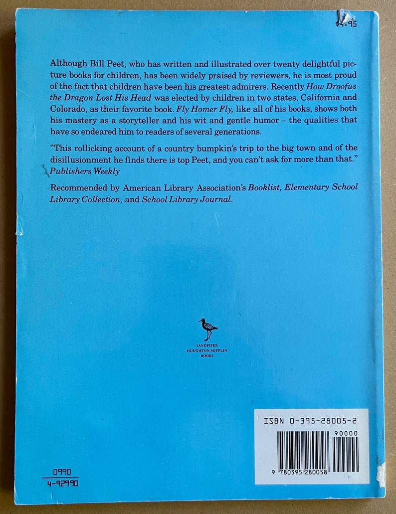 RARE: Fly Homer Fly by Bill Peet 1969 - Etsy