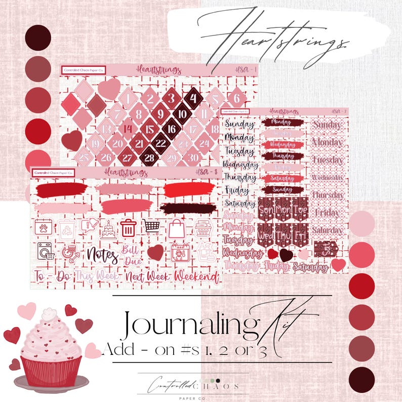 Heartstrings | February 2026 | Journaling Kit | Add Ons - Etsy