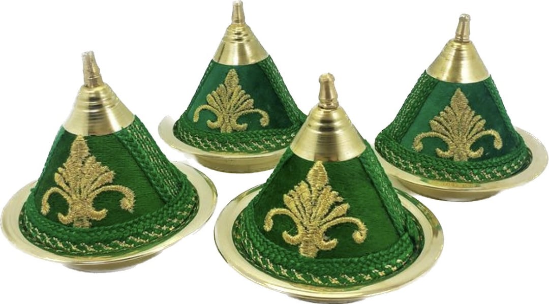 4 Tayfour a Small Moroccan Tajine of Gilded Copper in Green - Etsy