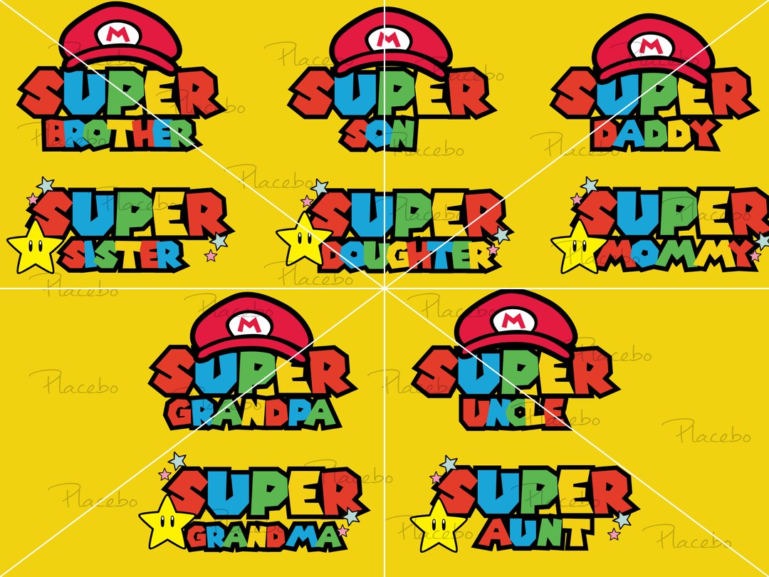 Super Mario Family Png , Super Mario Birthday Png, Mario Bros Png ...