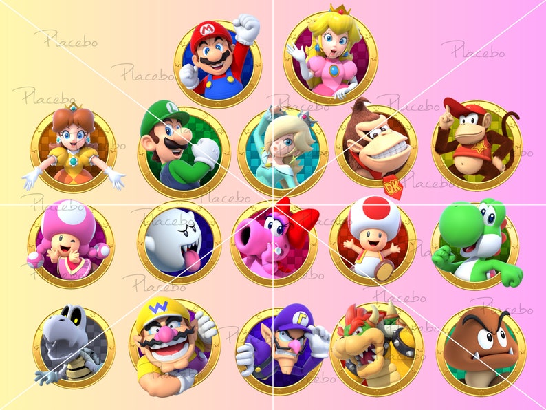 Super Mario Characters PNG Clipart (digital Download) - Etsy