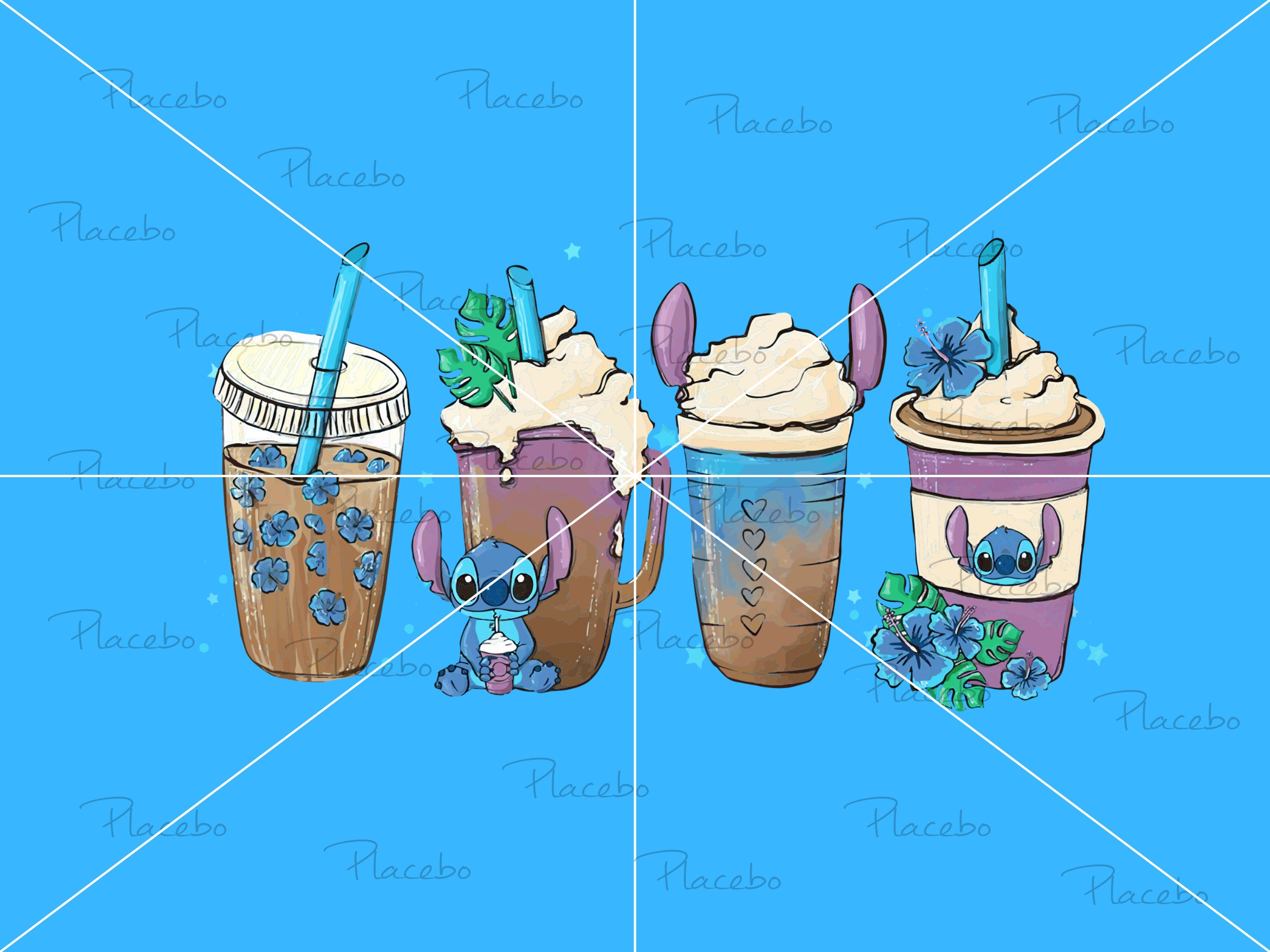 Stitch Coffee Png Stitch Coffee Clipart Cute Cartoon - Etsy