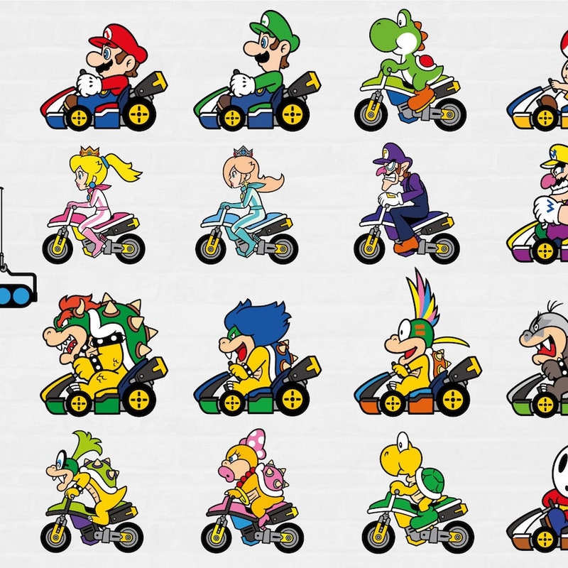 Super Mario Kart Characters Clip Art - Etsy UK