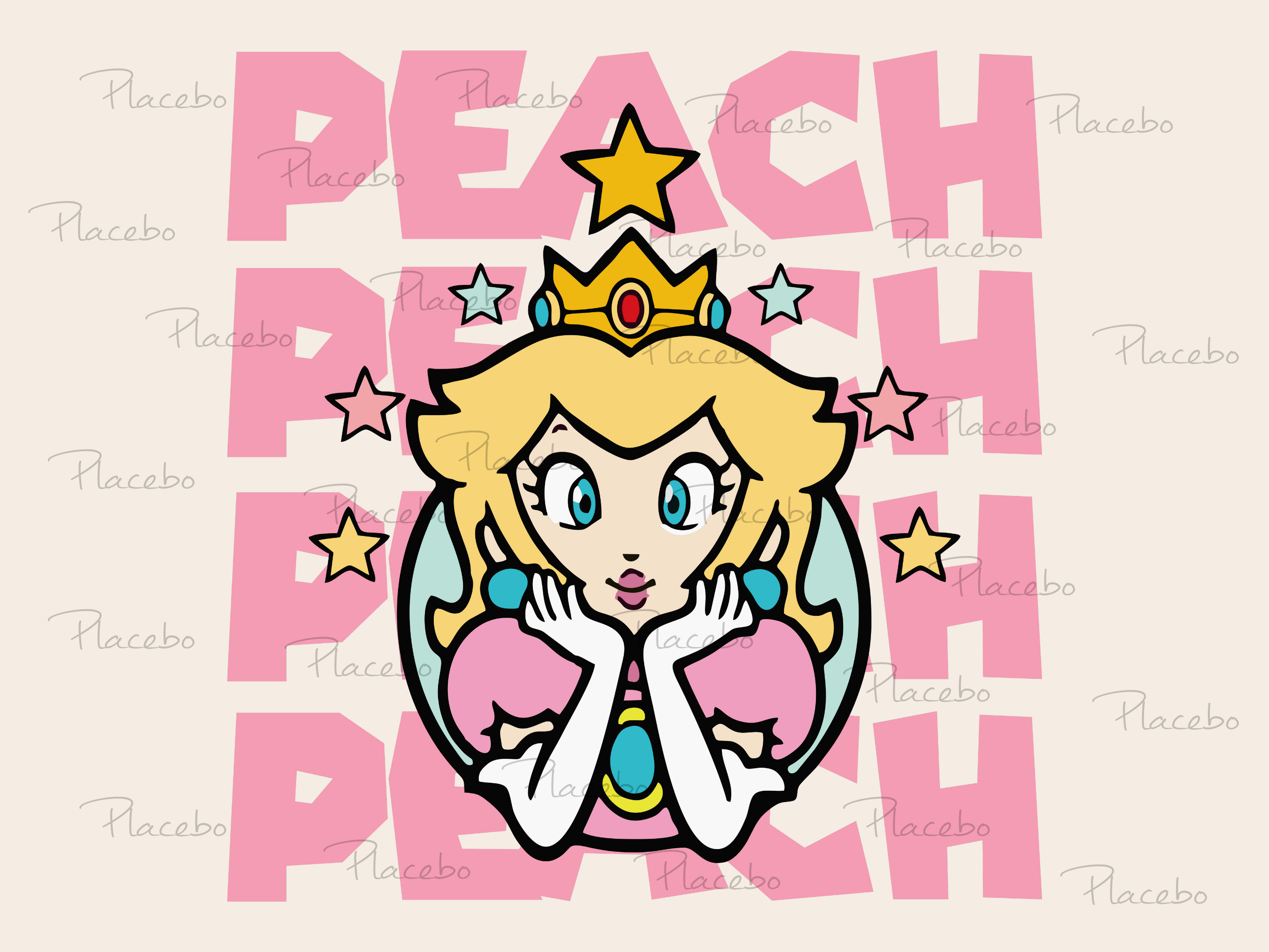 Princess Peach Svg Princess Peach Png Princess Peach Svg - Etsy