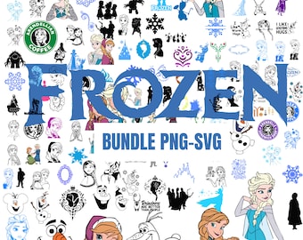 270frozen Svg Bundle, Frozen Clipart, Anna Svg, Olaf Svg, Elsa Svg ...