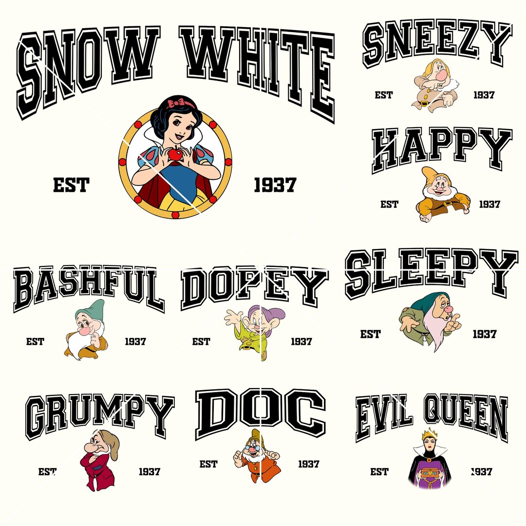 Snow White PNG Clipart: Seven Dwarfs Costume (digital Download) - Etsy