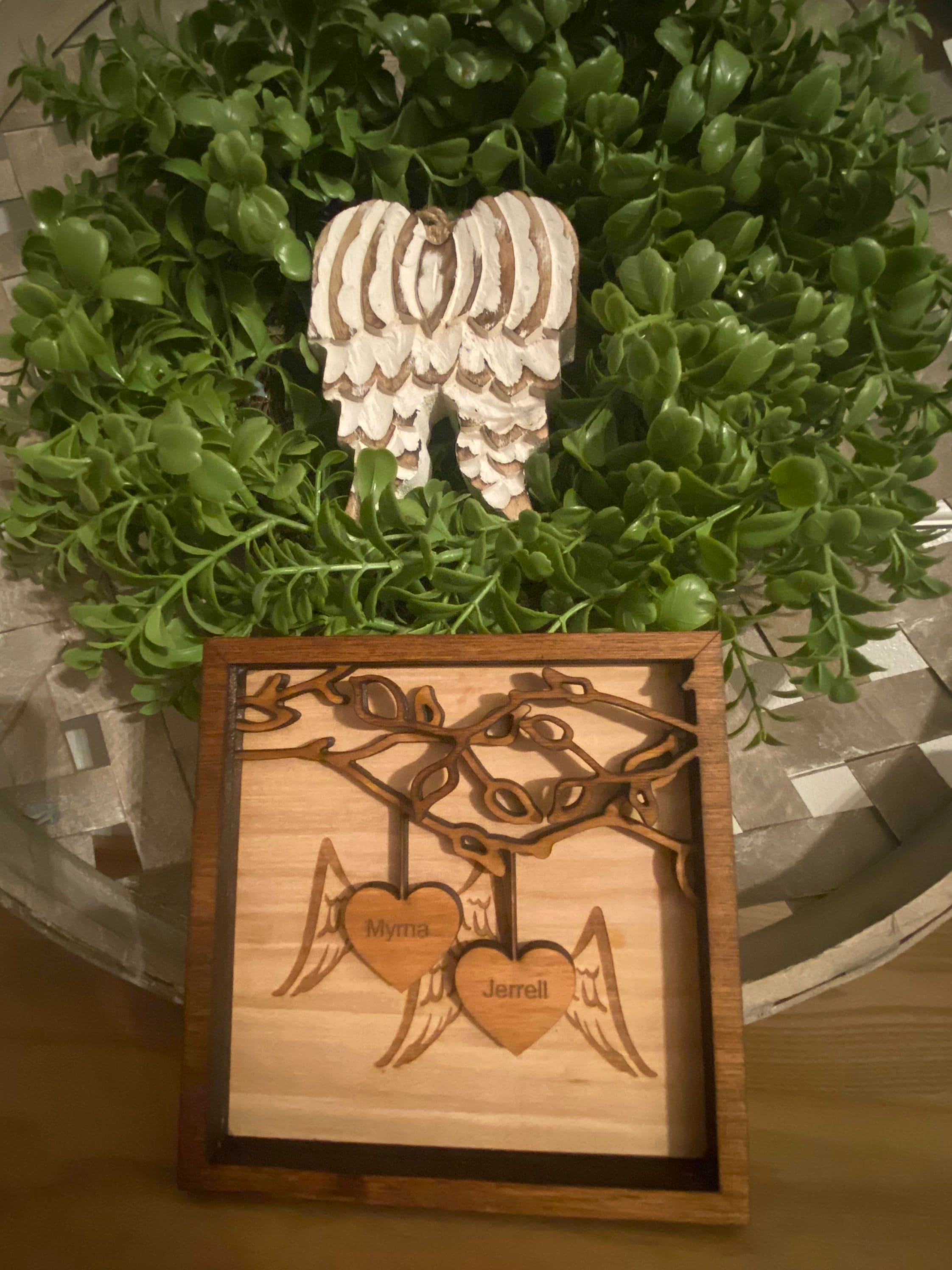 Memory/memorial Heart Family Tree - Etsy