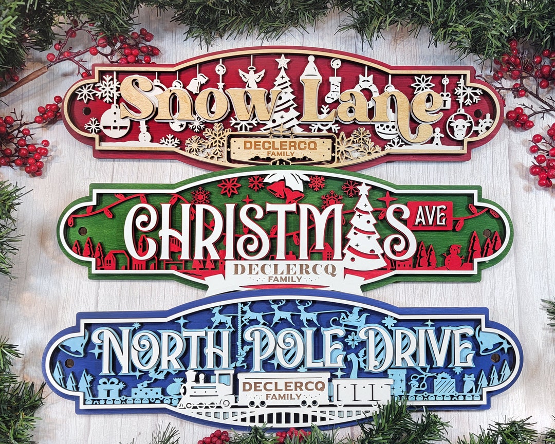Personalized Christmas Street Signs - Etsy