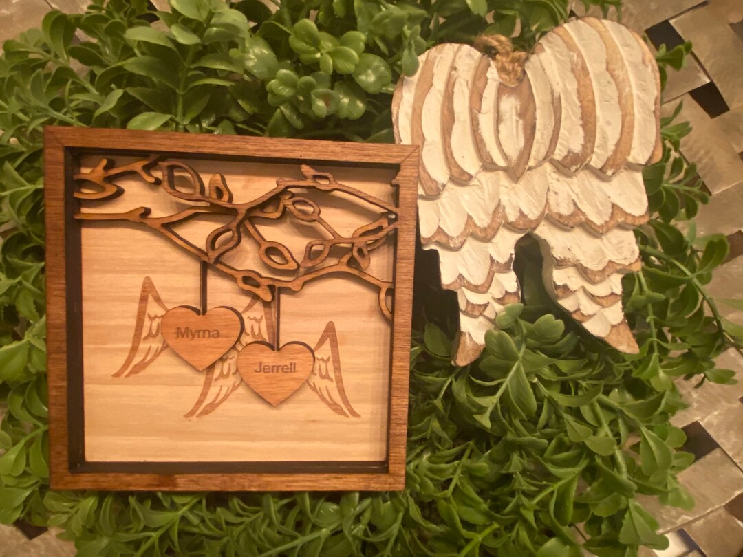 Memory/memorial Heart Family Tree - Etsy