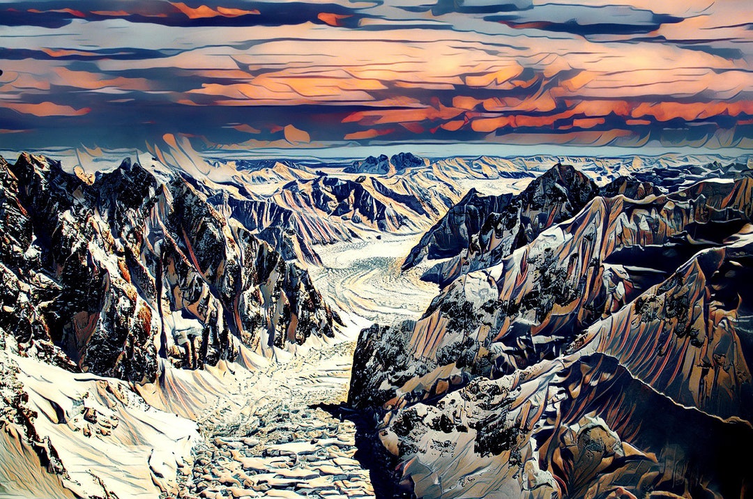 Alaskan Art, Wall Art, Giclee, Canvas, Outdoor, Alaska ,alaska Range ...