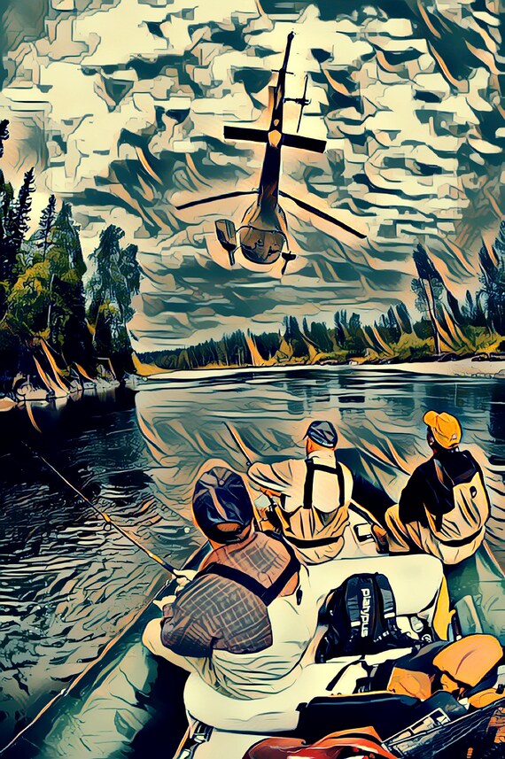 Alaskan Art Wall Art Giclee Canvas Fine Art Raft Alaska | Etsy