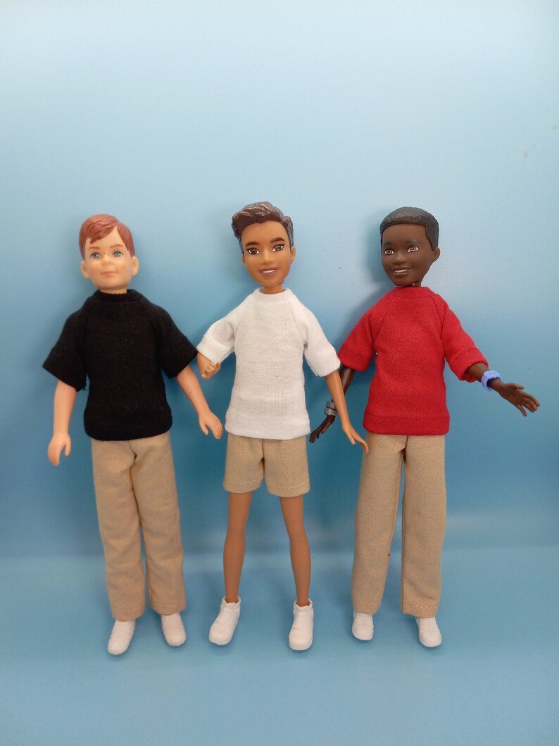 Vintage Skipper/ricky Doll Clothes: Khaki Pants and Shirts - Etsy