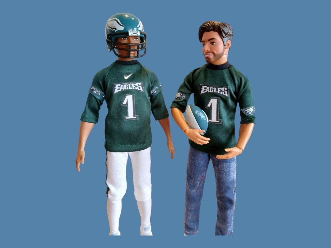 Handmade Doll Clothes: Philadelphia Eagles #1 Hurts NFL Uniform 1/6 ...