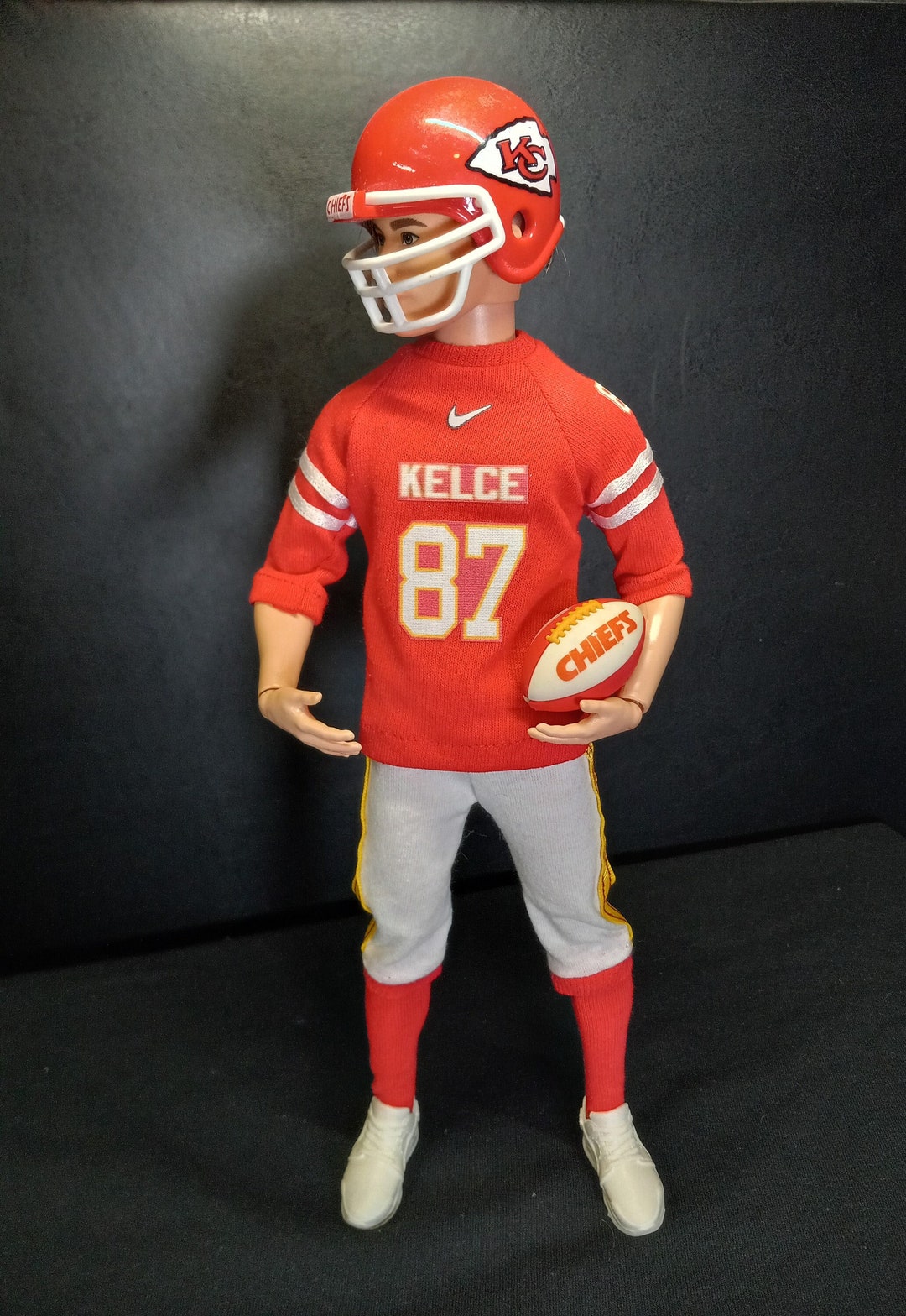 Handmade Doll Clothes: Kansas City Chiefs #87 NFL Kelce Uniform 1/6 ...