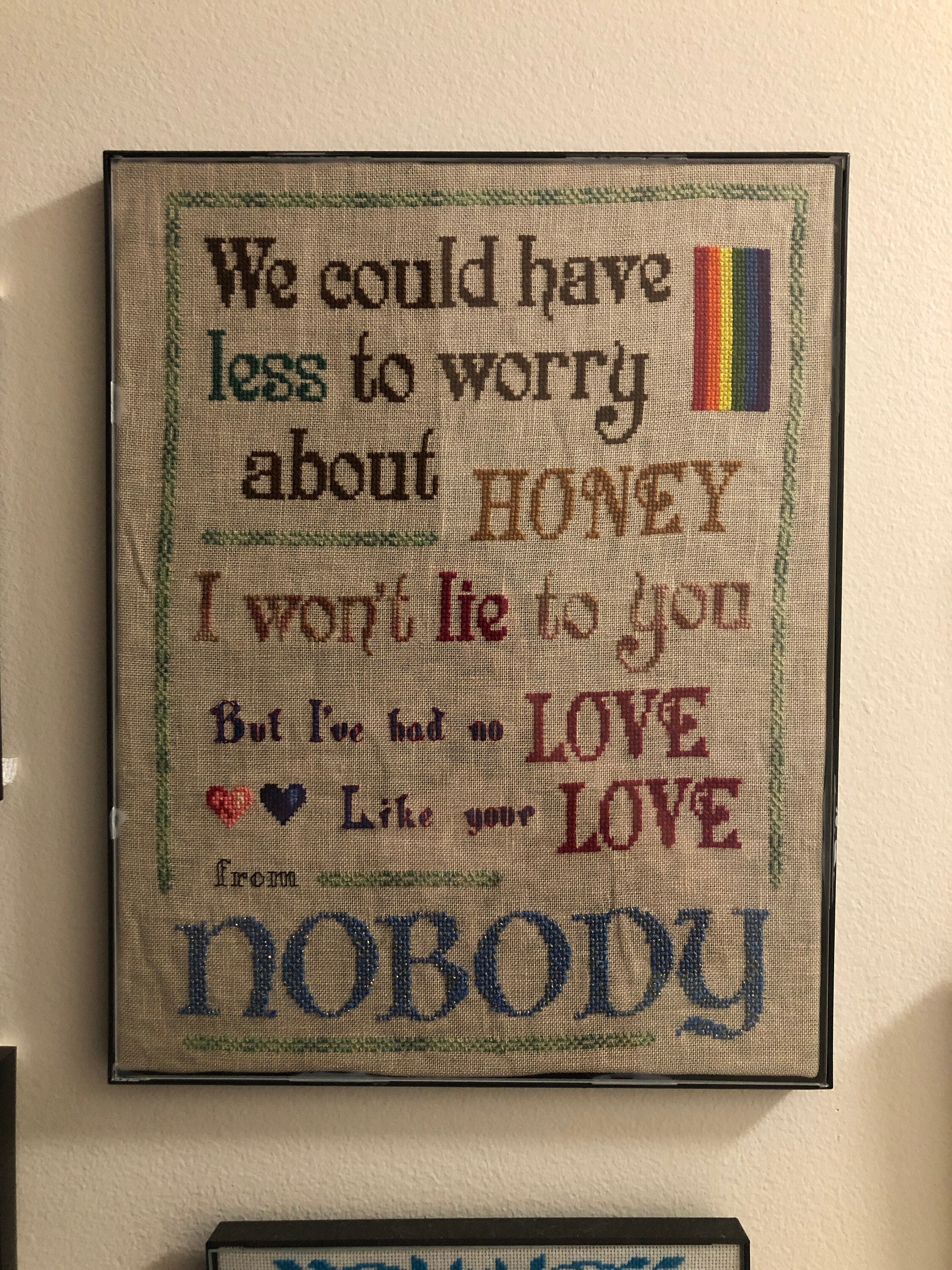 Hozier "nobody" Lyric Cross Stitch Pattern (PDF) - Etsy