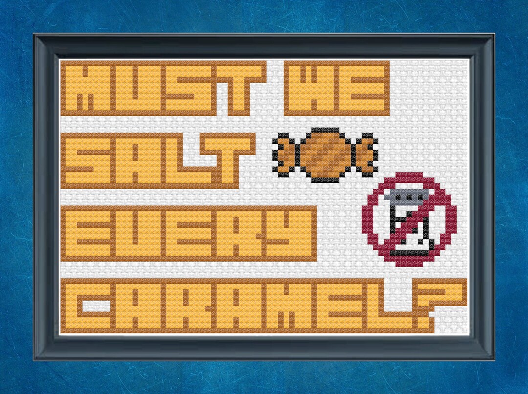 Unsalted Caramel Cross Stitch Pattern (PDF) - Etsy