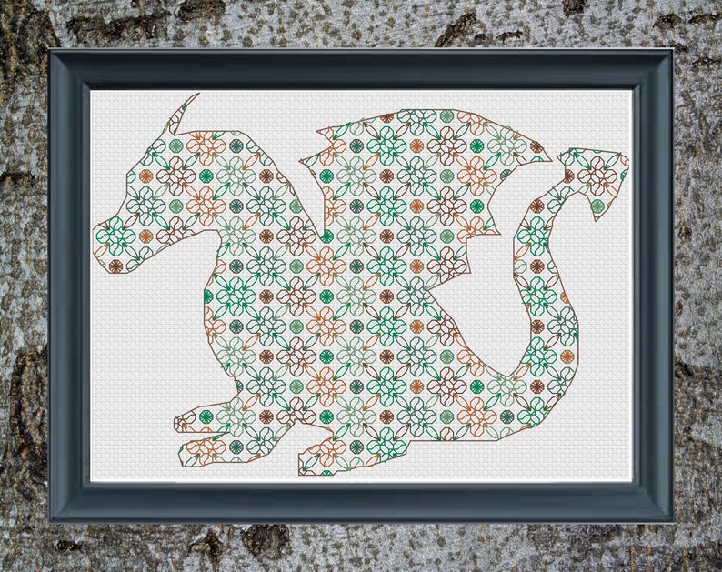 Elemental Dragons Blackwork Cross Stitch Pattern Set (4 Pdfs) - Etsy