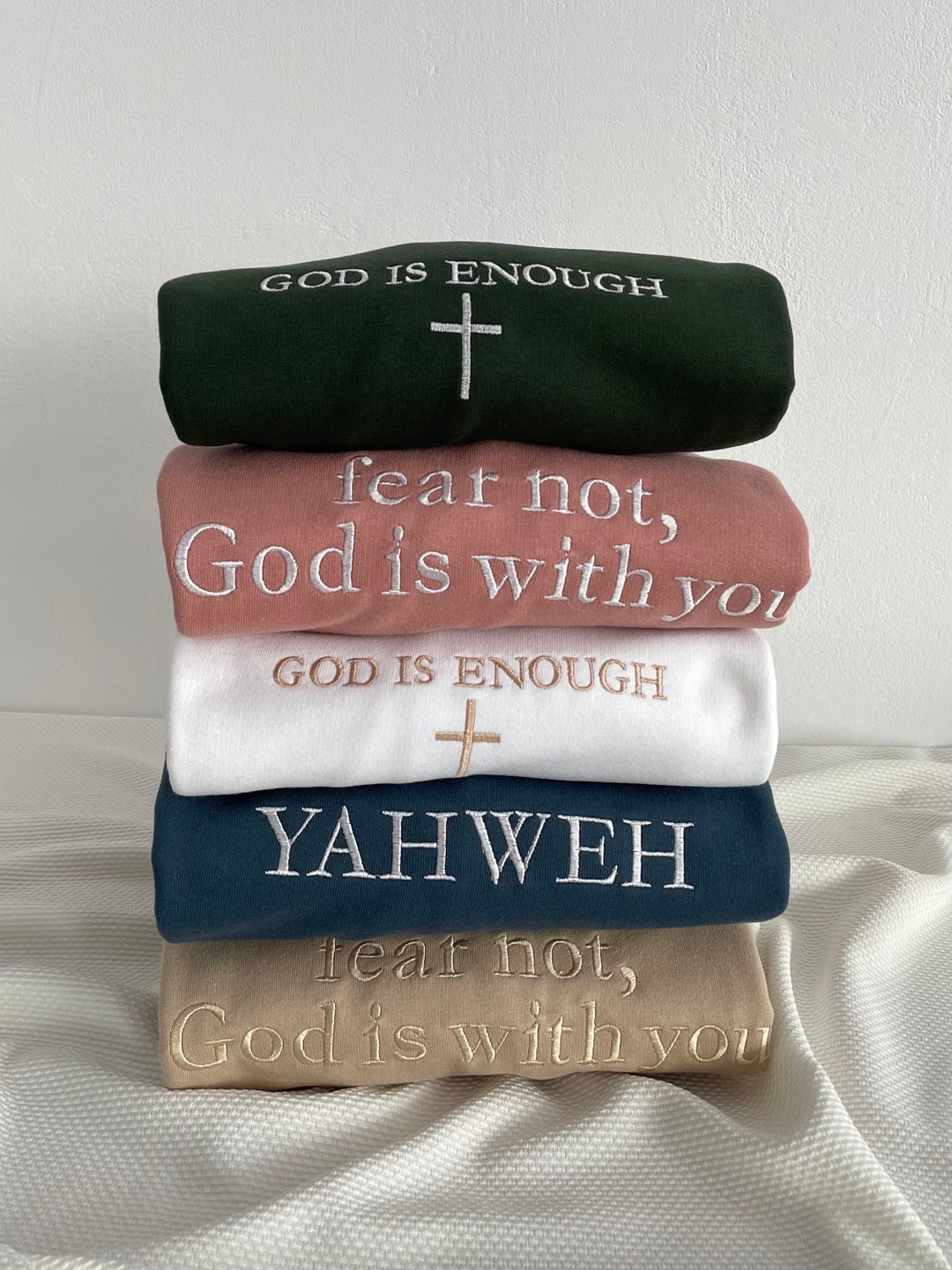 Embroidered Sweatshirt Christian Sweatshirt Faith Embroidered Sweater ...