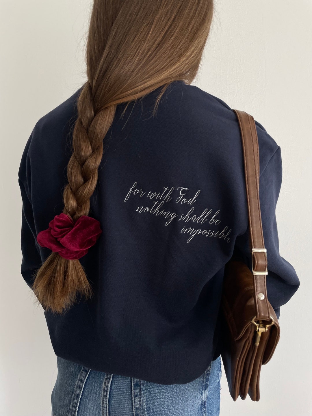 Christian Crewneck Embroidered Sweatshirt Faith Embroidered Sweater ...