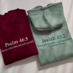 Custom Bible Verse Embroidered Sweatshirt Personalized Christian Gift ...