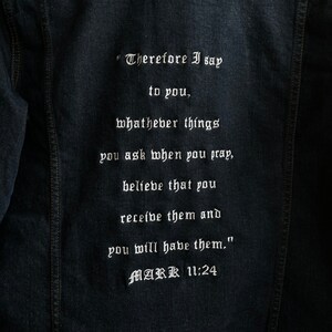 Bible Verse Embroidered Denim Jacket Christian Jacket - Etsy