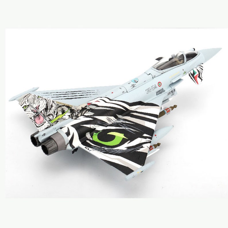 Die Cast Italian Air Force Typhoon EF-2000 Fighter Jet Militarized ...