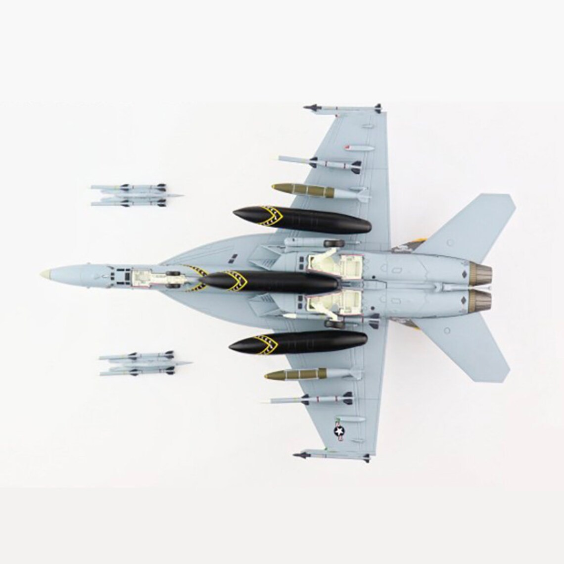 Die Cast F/A-18F Fighter Jet Alloy Plastic Model 1:72 Scale Toy Gift ...