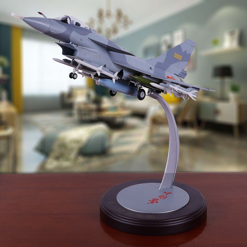 Diecast J-10 Militarized Combat Fighter Alloy Model 1:32 Scale Toy Gift ...