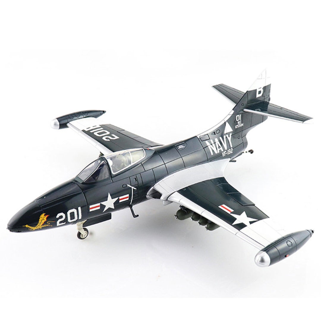 Die Cast US Air Force F9F-5 Panther Fighter Jet Militarized Combat 1:72 ...