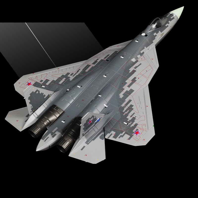 Diecast SU-57 Militarized Combat Fighter 1:72 Scale Alloy Model Toy ...