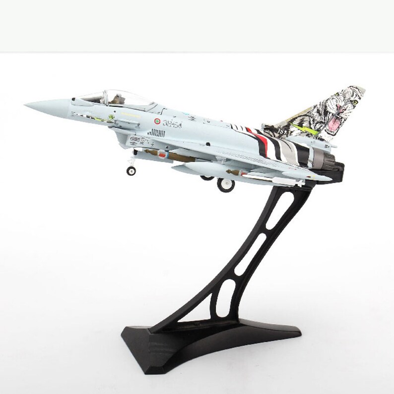 Die Cast Italian Air Force Typhoon EF-2000 Fighter Jet Militarized ...