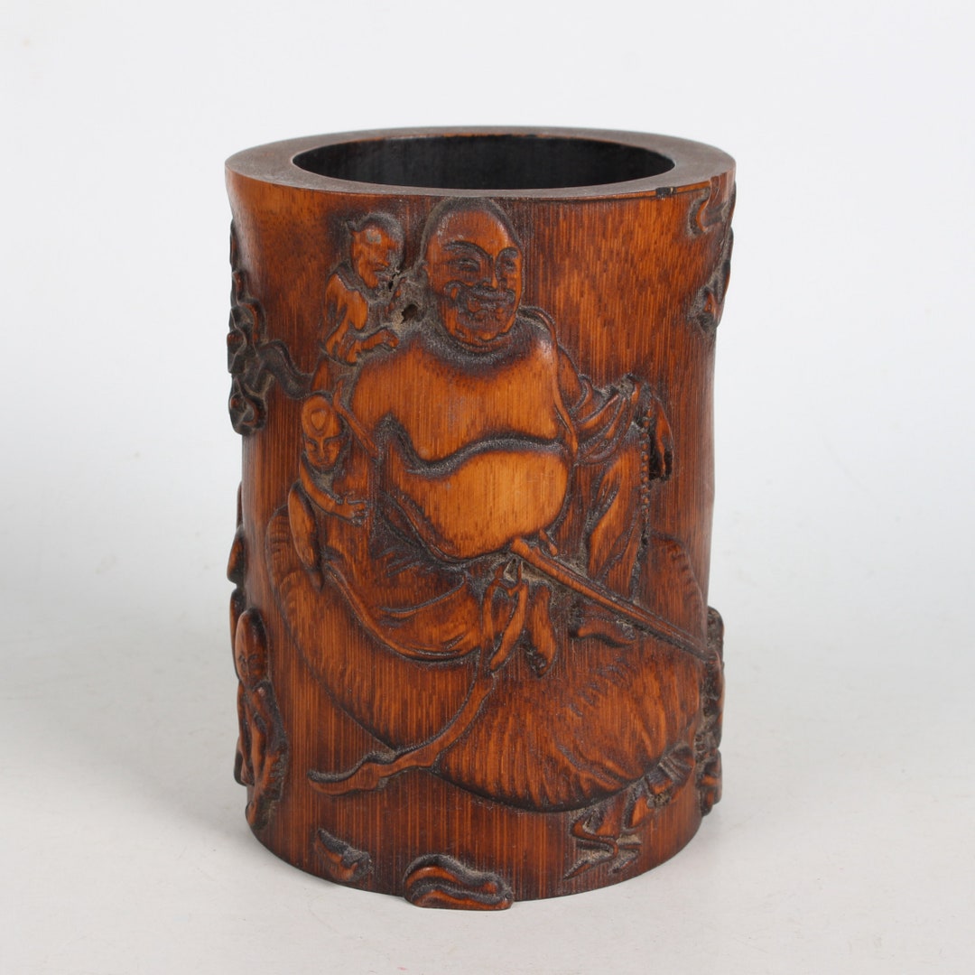 Chinese Folk Collection of Hand-carved Boxwood Pen Holders - Etsy