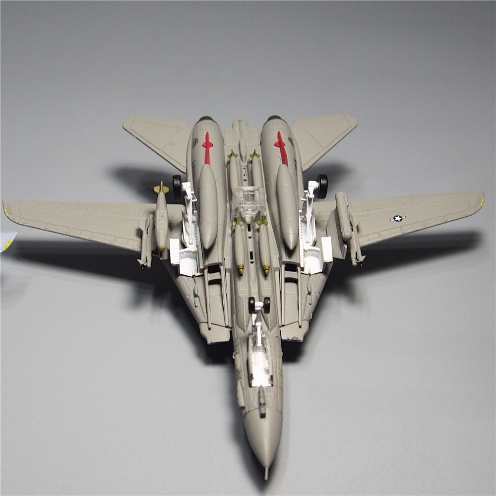 Diecast 1: 100 Scale F14 Militarized Combat Fighter Model Simulation ...