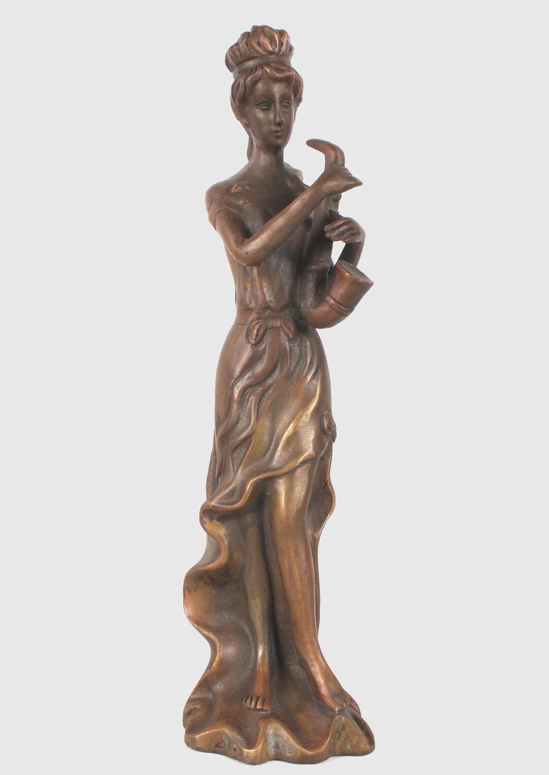 Folk Collection of Hand-made Brass Statue of Beautiful Women - Etsy