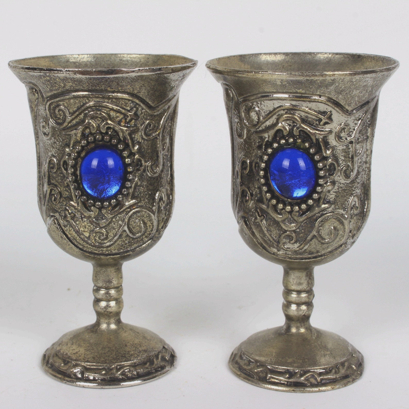 Chinese Folk Collection Tibetan Silver Inlaid Sapphire Wine Glass - Etsy