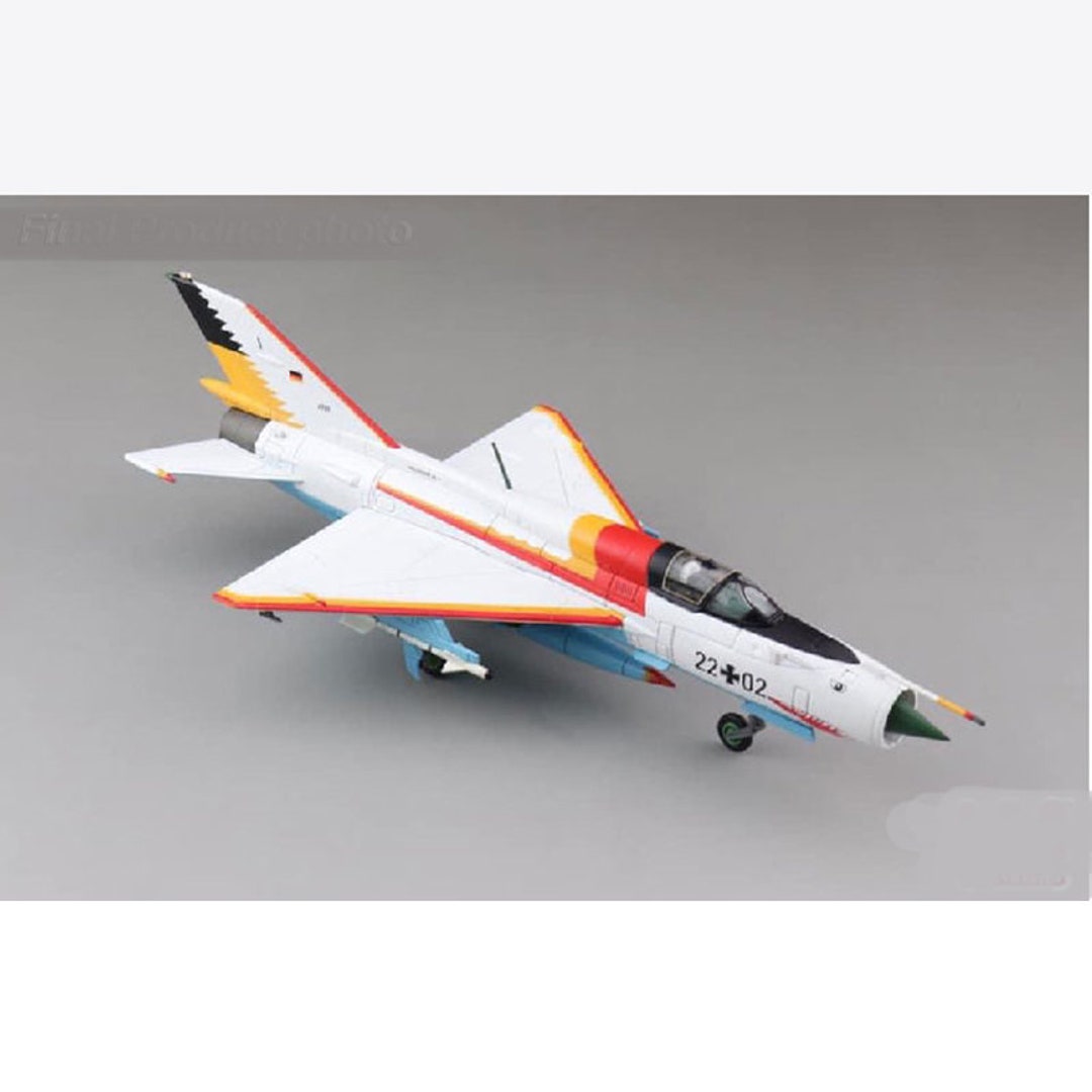 Die Cast German Air Force MIG-21 Fighter Jet Militarized Combat 1:72 ...