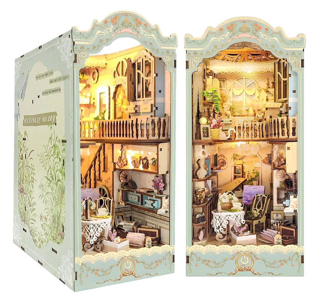 Pastoral Diary | Assembled Book Nook Kit | Customizable Shelf Insert - Etsy