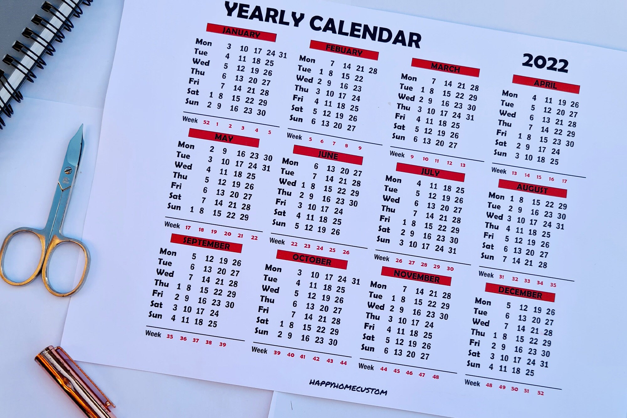 2022 Printable Calendar Digital Calendar 2022 Desk Calendar 2022 2022 Printable Calendar Digital Calendar 2022 Desk Calendar 2022