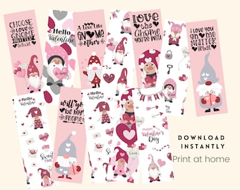 Printable Cute Valentine Coloring Bookmarks for Kids, Children's ...