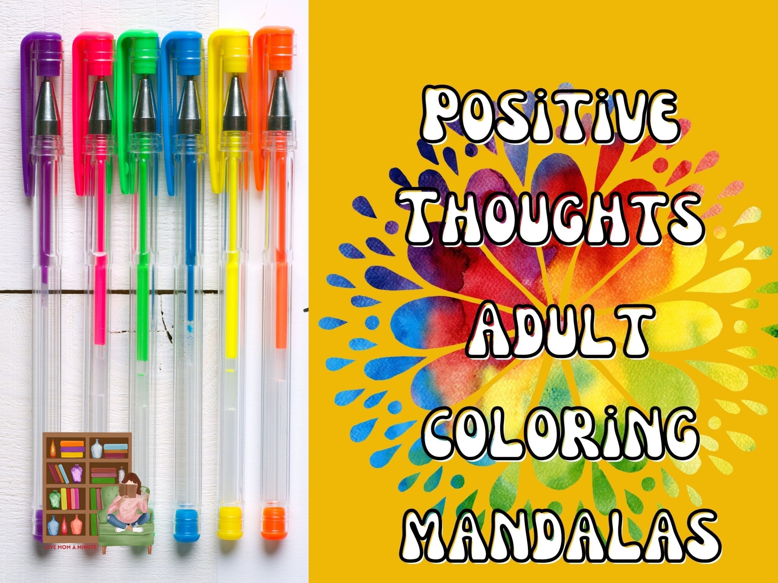 Positive Thoughts Coloring Pages for Women, Affirmation Quotes for Moms ...
