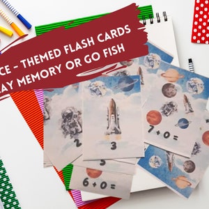 Space Flashcards for Kids, Preschool Math Facts, Kindergarten ...