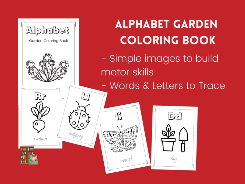 Alphabet Garden Coloring Pages for Kids | Printable Alphabet Pages ...