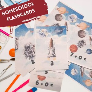 Space Flashcards for Kids, Preschool Math Facts, Kindergarten ...