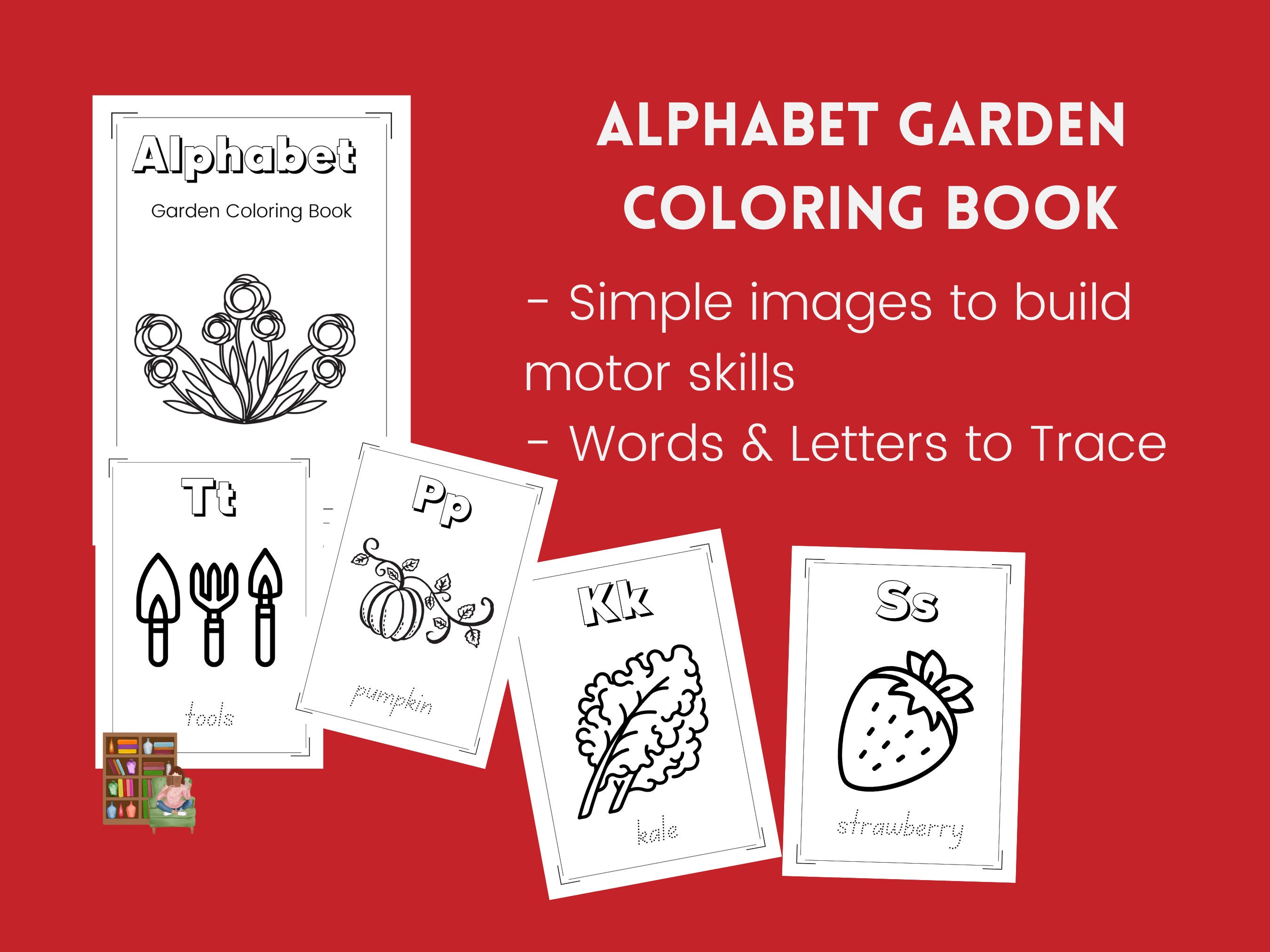 Alphabet Garden Coloring Pages for Kids | Printable Alphabet Pages ...