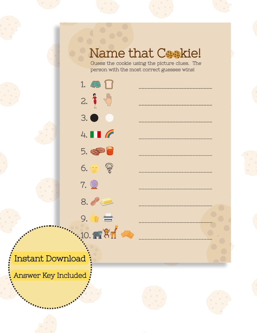 Cookie Monster Baby Shower Games | Cookie Party Game | Milk and Cookies ...