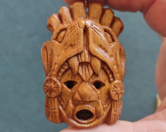 Wooden Aztec Mask - Etsy