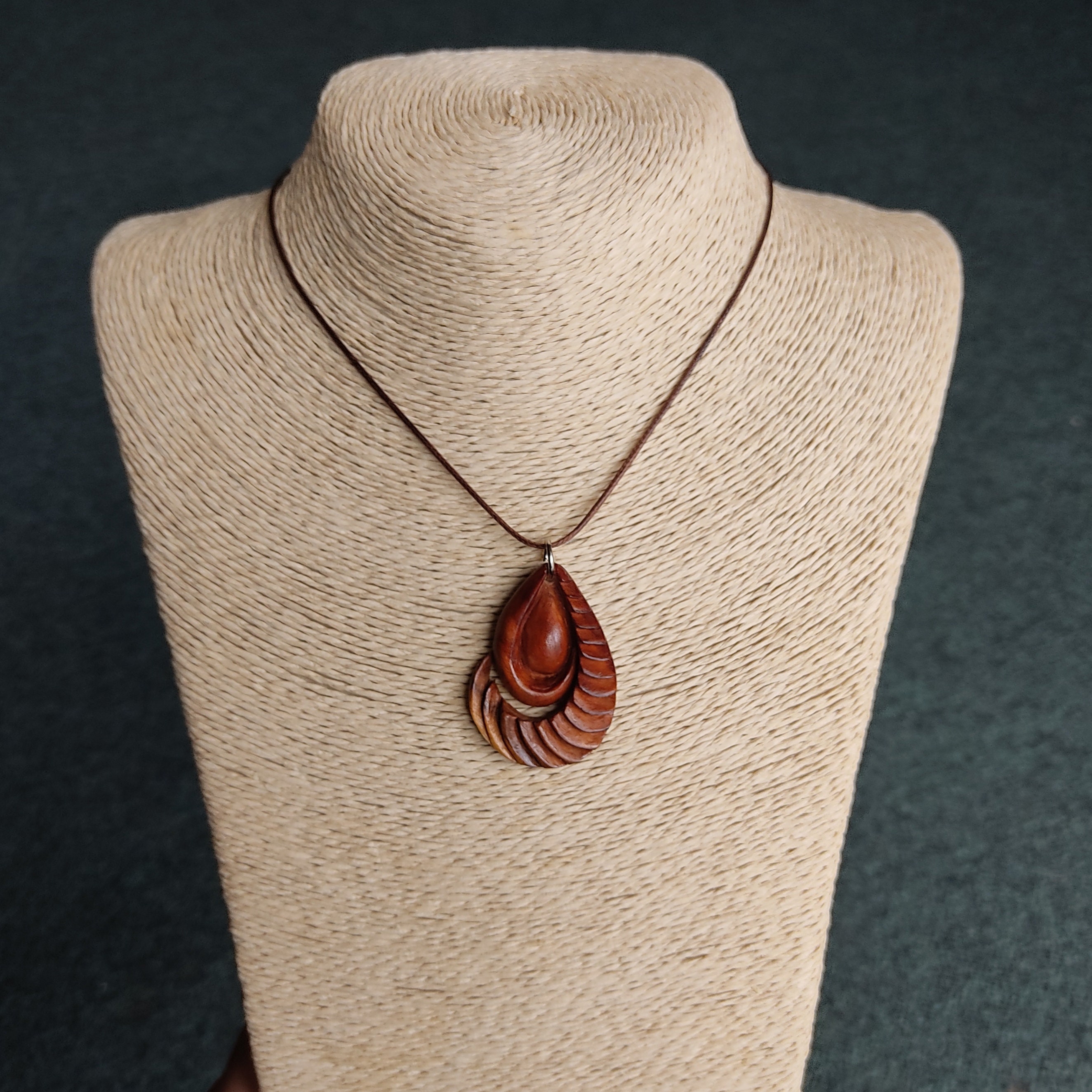 Wooden Necklace-hand Carved-eco Friendly-wood Carving Pendant for Her ...