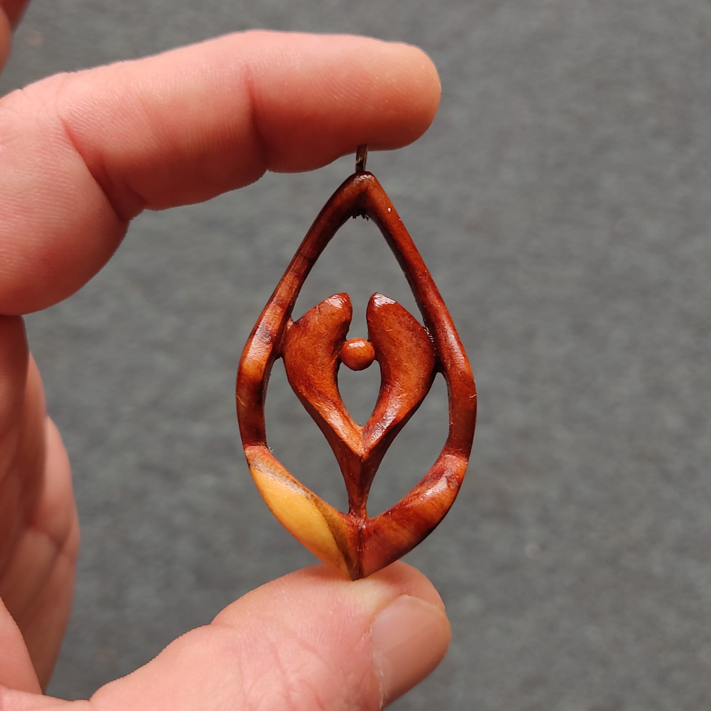 Wooden Necklace-hand Carved-eco Friendly-wood Carving Pendant for Her ...