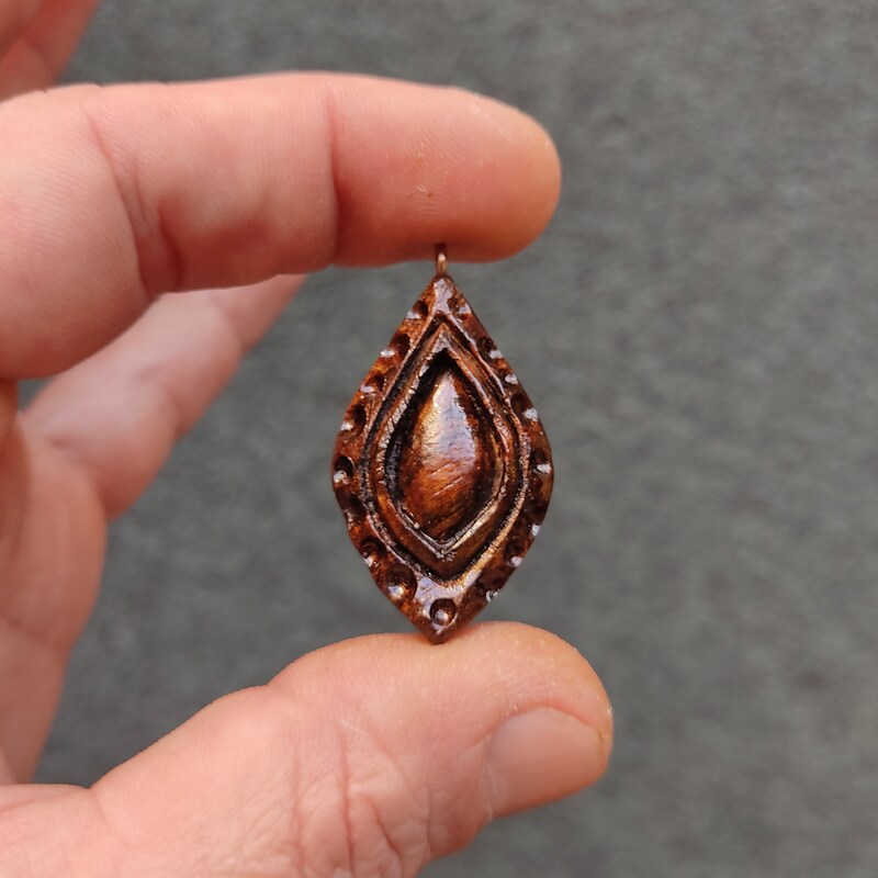 Wood Pendant Necklace - Etsy